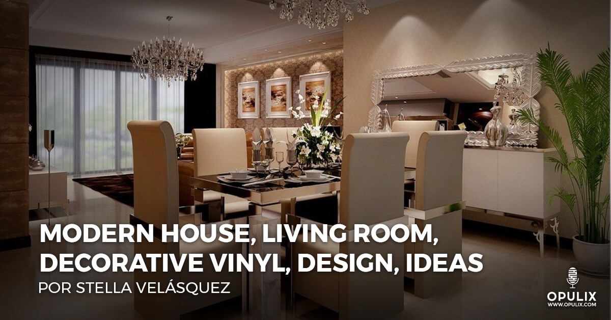 Modern House, Living Room, Decorative Vinyl, Design, Ideas.